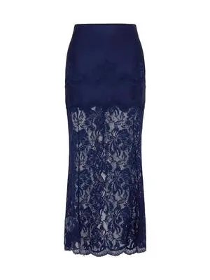 Rabanne Paneled Midi Skirt - Blue