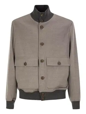 Brunello Cucinelli BRUNELLO CUCINELLI Virgin Wool Bomber Jacket Multicolor