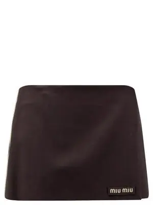 Miu Miu Mohair And Virgin Wool Mini Skirt - Multicolor