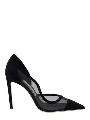 JIMMY CHOO Brigitte 100 Suede Pumps - Black