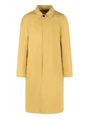 Burberry Hamper' Long Cotton Raincoat - Cream