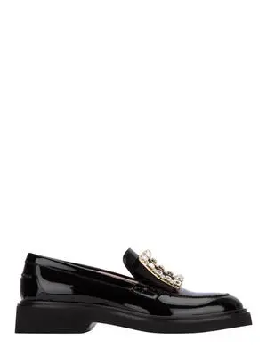 ROGER VIVIER Viv Rangers Strass Buckle Loafer 25 - Multicolor