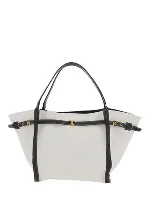 TOD'S Cotton Blend Tote Bag With Leather Strap - Multicolor