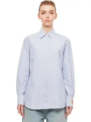GOLDEN GOOSE Striped Oxford Cotton Boyfriend Shirt - Multicolor