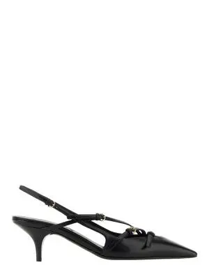 Miu Miu Calfskin Slingbacks - Black