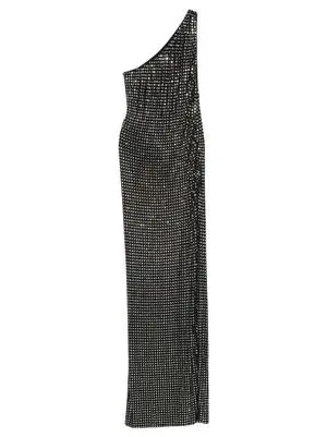 Gucci Crystal Embellished One-shoulder Evening Dress - Black