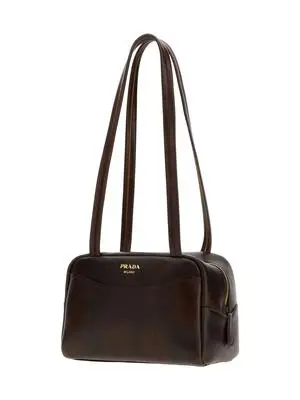 Prada Leather Mini Shoulder Bag - Brown