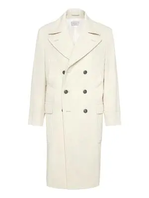 Brunello Cucinelli Brunello Cucinelli Men Cashmere Velvet Coat Multicolor