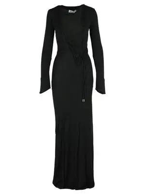 Attico Viscose Dress - Black