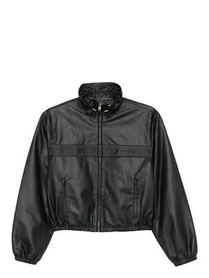 Alexander Wang Leather High Neck Jacket - Black