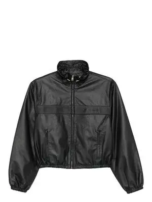 Alexander Wang Leather High Neck Jacket - Black