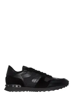 Valentino Garavani Camouflage Rockrunner Low-top Sneakers - Black