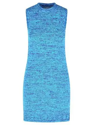 JW Anderson Space Dye Cotton Blend Dress - Blue
