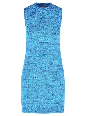JW Anderson Space Dye Cotton Blend Dress - Blue