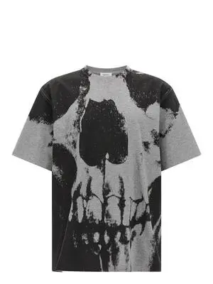 Alexander McQueen Mcqueen Men 'Skull' T-Shirt Gray