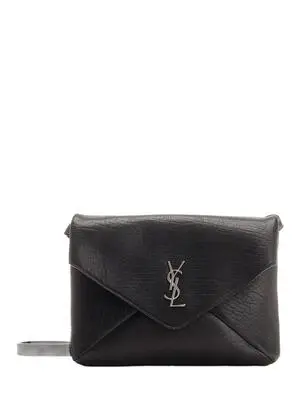 Saint Laurent Envelope Cassandre Messenger Bag - Black