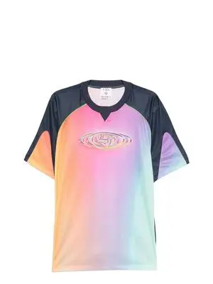 Casablanca CASABLANCA Short Sleeve Top With Blue Gradient Effect Multicolor