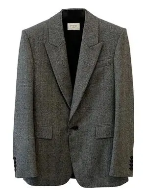 Saint Laurent Flannel Single-breasted Jacket - Multicolor