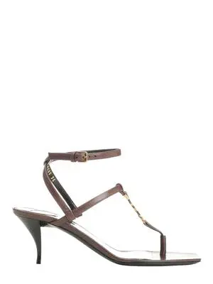 Saint Laurent Cassandre Sandal - Brown