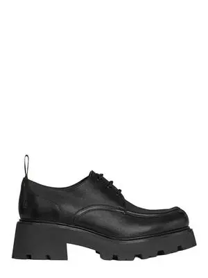Celine Derby Triomphe Bull Leather Shoes - Black