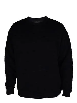 Balmain Quilted Logo Sweater - Black