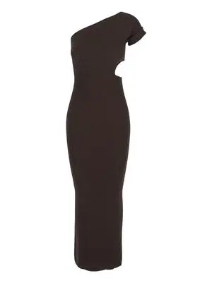 Max Mara Arda Cut-out One-shoulder Dress - Multicolor
