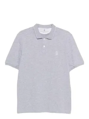 Brunello Cucinelli Logo Cotton Polo Shirt - Multicolor