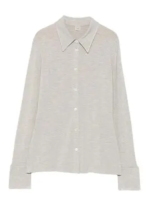 TOTEME Classic Collar Shirt - Gray