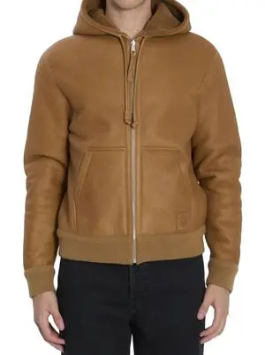 Loewe LOEWE Shearling Leather Jacket Multicolor