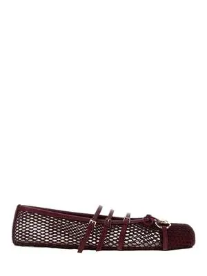 Gucci GUCCI Mesh Ballet Flat Red