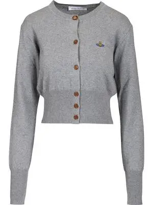 VIVIENNE WESTWOOD VIVIENNE WESTWOOD Bea Cropped Cardigan Gray
