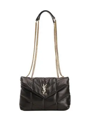 Saint Laurent Mini Loulou Puffer Bag - Black