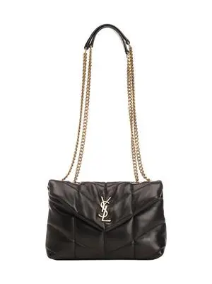 Saint Laurent Mini Loulou Puffer Bag - Black