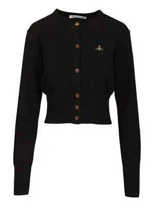 VIVIENNE WESTWOOD Bea Cropped Cardigan - Black
