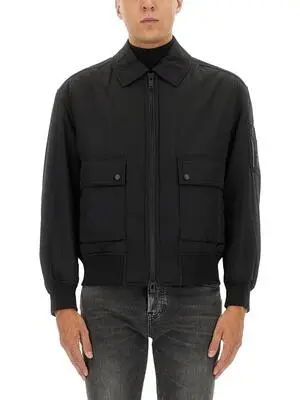 BOSS Bomber Jacket With Removable Lining - Black