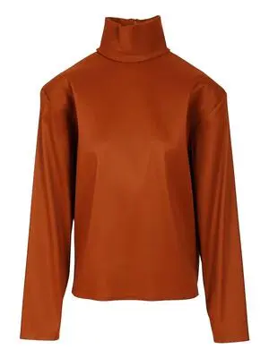 SAINT LAURENT Saint Laurent Women Silk High-Neck Top