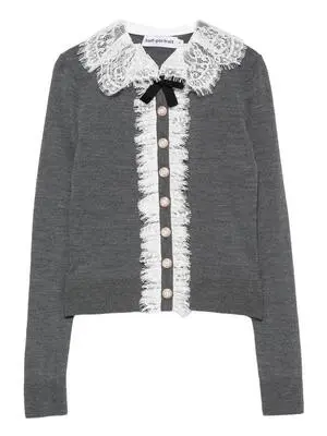 SELF-PORTRAIT Knitwear Cardigan - Gray