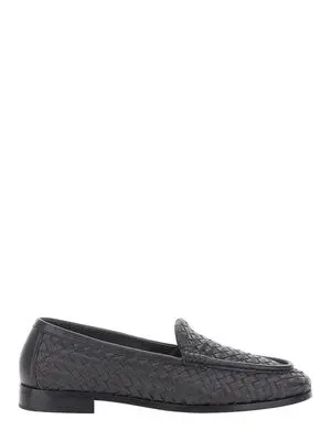 Bottega Veneta Silenzio Intreccio Leather Loafers - Multicolor