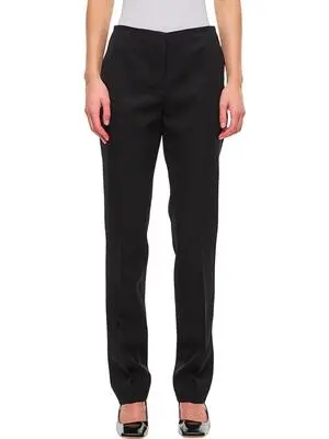 Attico Wool Gabardine Straight Pants - Multicolor