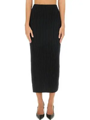 Max Mara Silk Skirt - Black