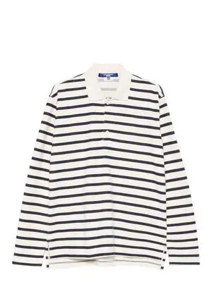 Junya Watanabe Striped Cotton Polo Shirt - Multicolor