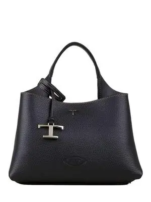 TOD'S Handbag 't Timeless' With Embossed Logo And Leather Pendant For - Black