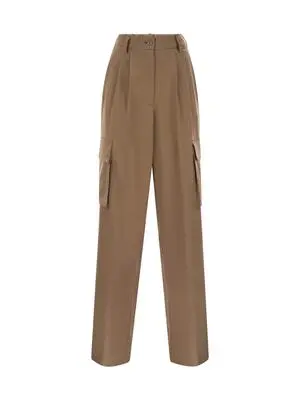 Herno Soft Wool Cargo Pants - Brown