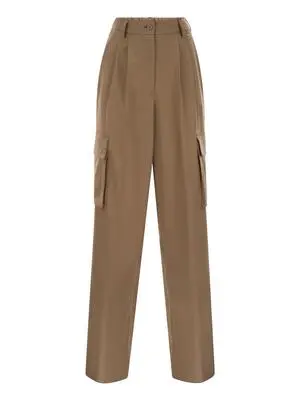 Herno Soft Wool Cargo Pants - Brown