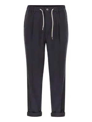 Herno Herno Men Cashmere And Silk Trousers Blue