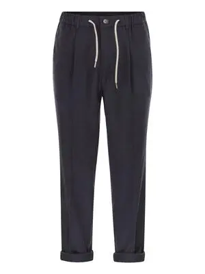 Herno Cashmere And Silk Trousers - Iron