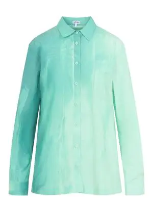 Loewe Dégradé Technical Cotton Shirt - Green