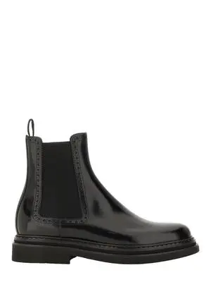 Dolce & Gabbana Brushed Leather Boot - Black