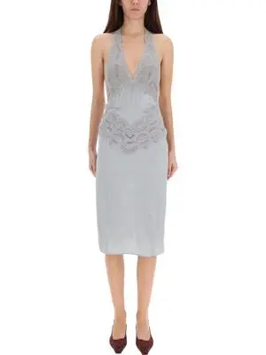 Gucci Silk Satin Dress - Gray