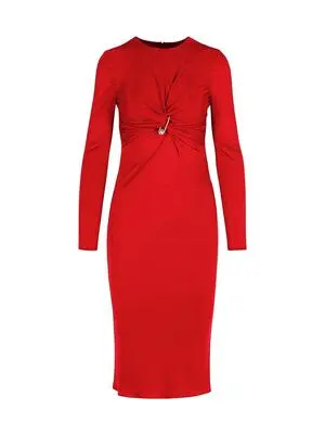 VERSACE Versace 'Medusa' Red Viscose Dress Women